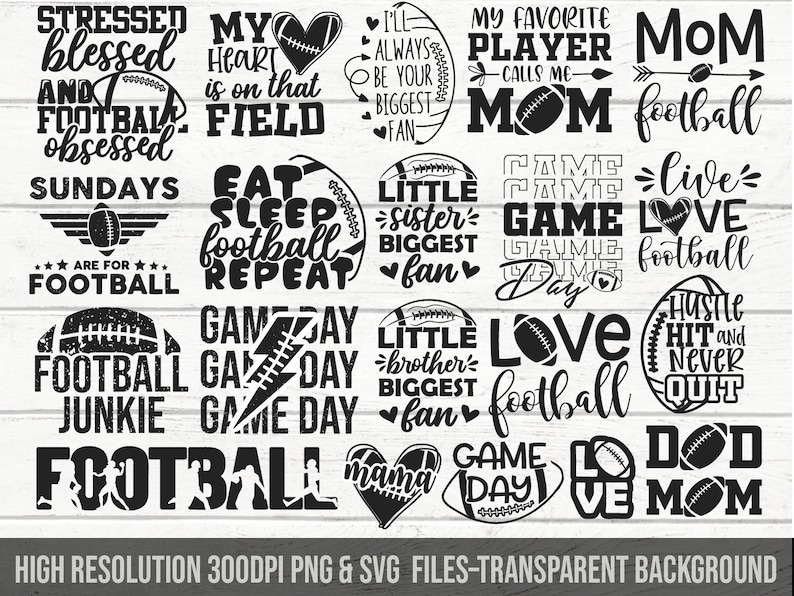 Football SVG Bundle Football Mom Dad Svg Football Name Svg - Etsy