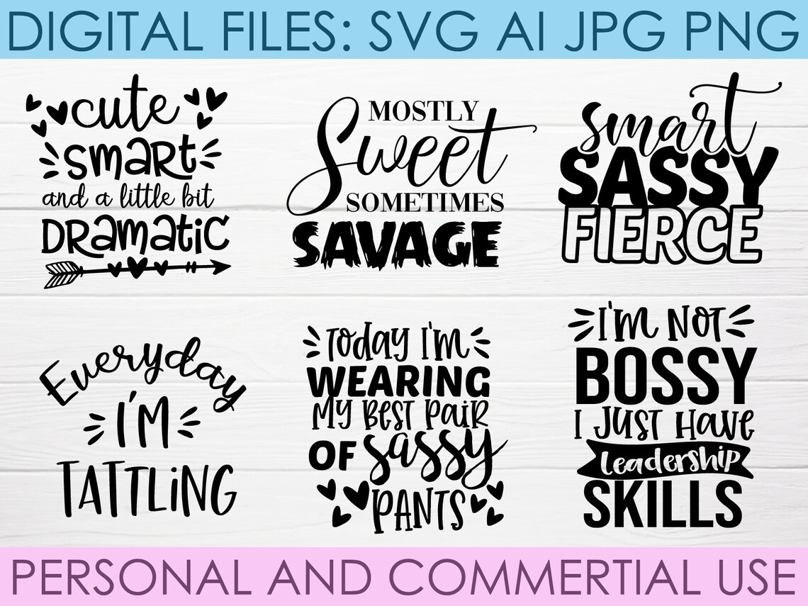Sassy Bundle Svg Hilarious Svg Bundle Funny SVG Bundle 2021 - Etsy
