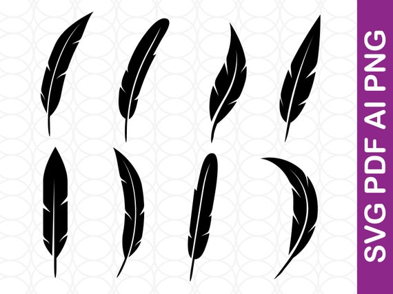 Feather SVG Feathers SVG Feathers Digital Cut Files Digital - Etsy