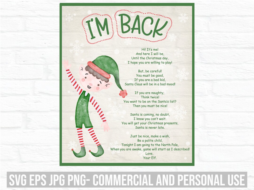 Elf Letter Svg, Personalized Elf Letter, Christmas Elf Letter to Kids ...