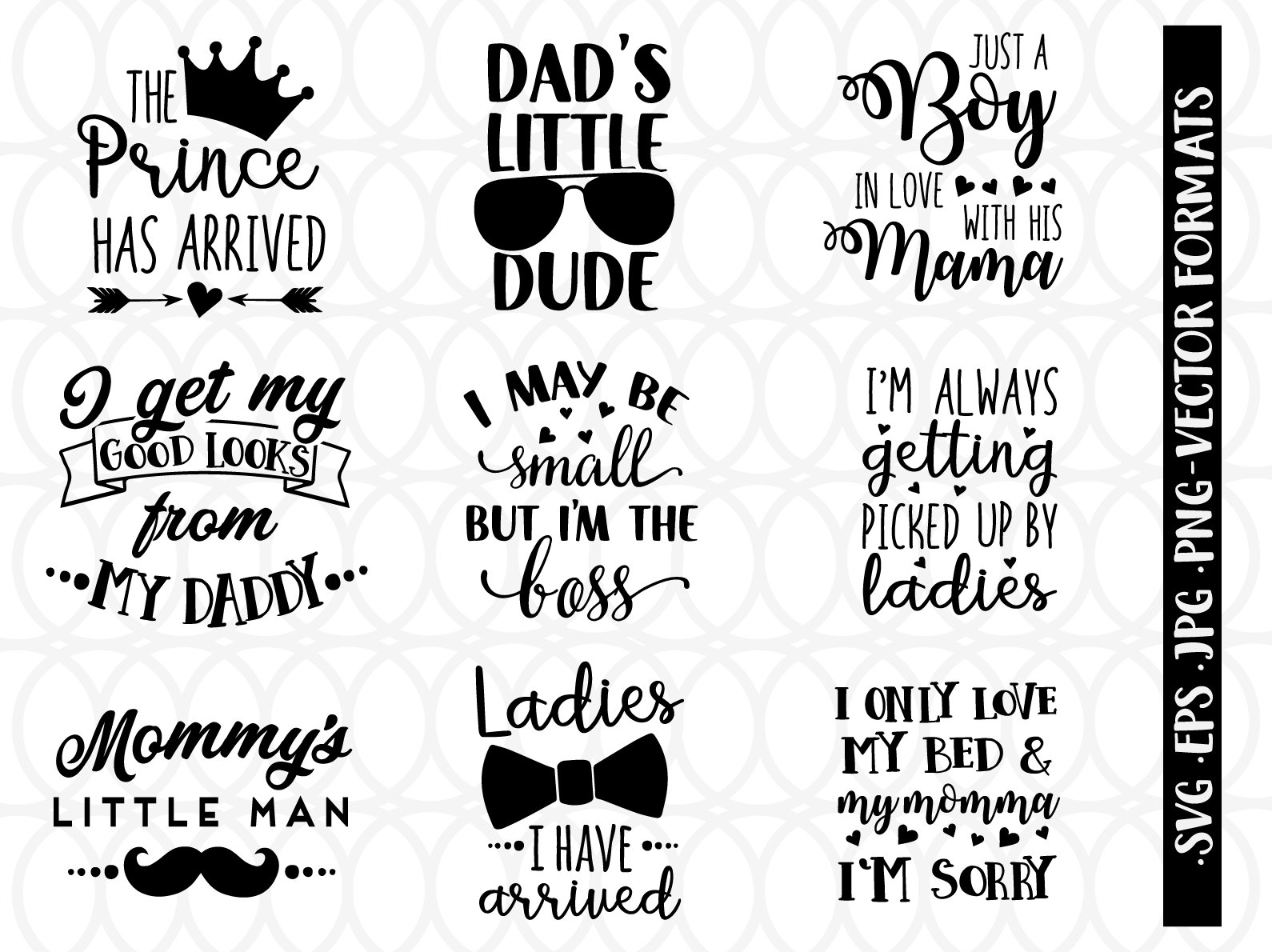Baby Boy Bundle Svg, Baby Onesie Svg, Files for Baby Boy, Baby Quote ...