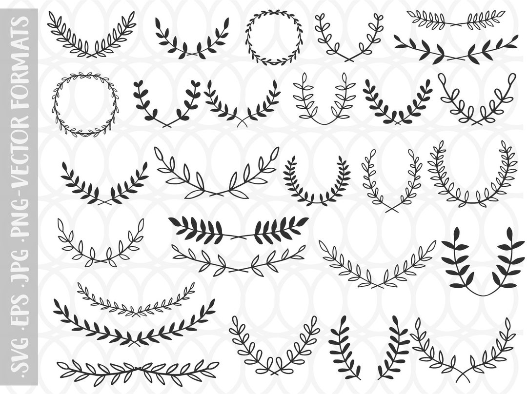 Greenery Leaf Divider Svg Bundle, Leaves Svg, Leaves Svg Bundle, Hand ...