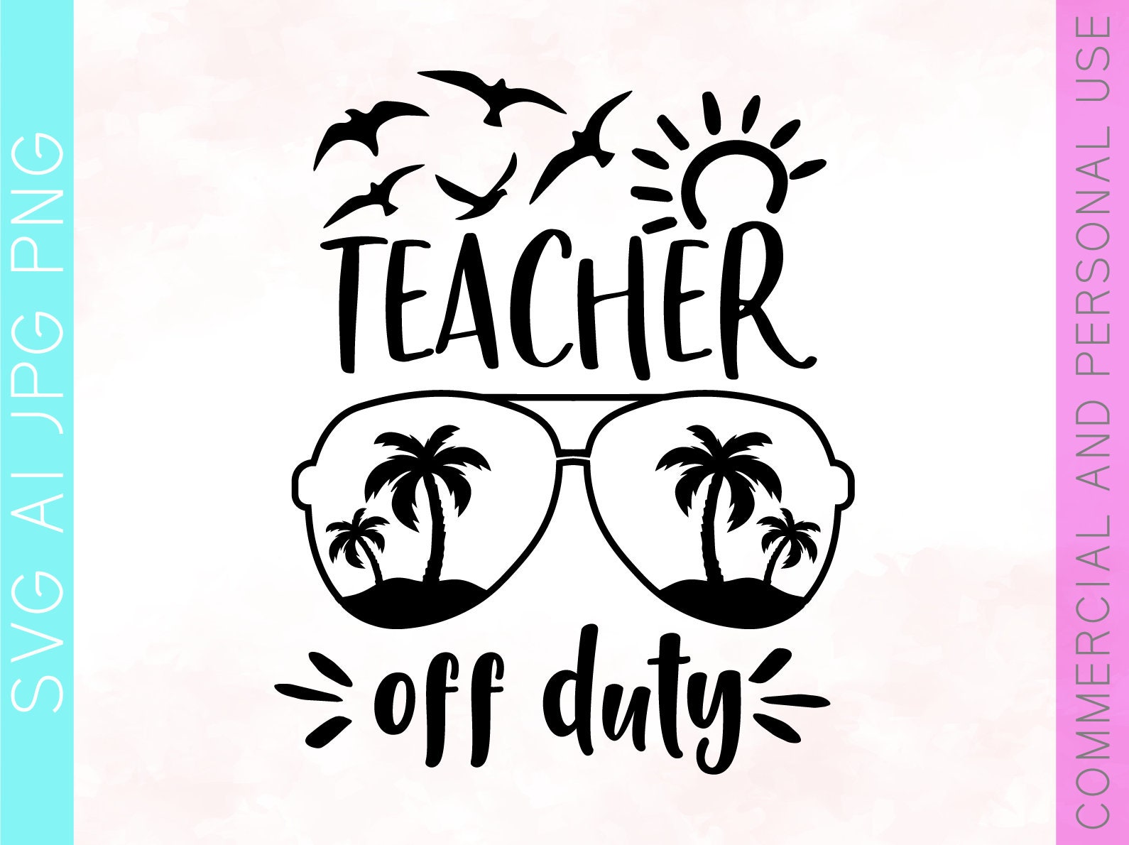 Teacher off Duty Summer Vacation Svg Teacher Holidays - Etsy UK