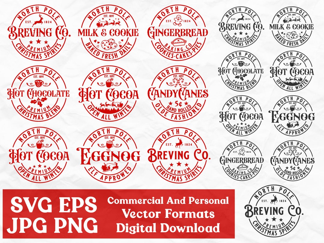 North Pole Svg Bundle, Christmas Svg Bundle,christmas Sign Svg ...