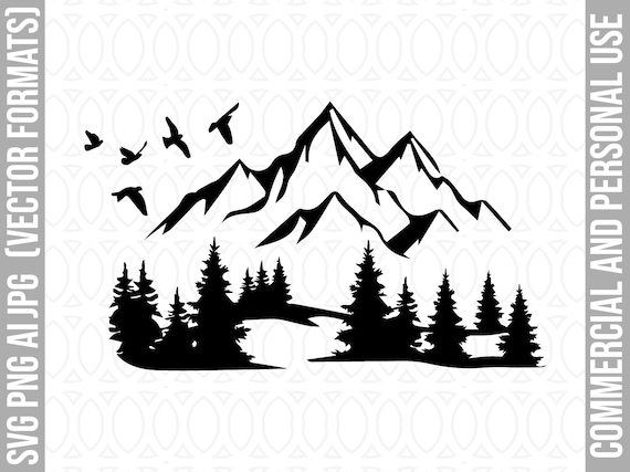 Montaña SVG Cordillera Pinos SVG Aventura Espera SVG - Etsy España