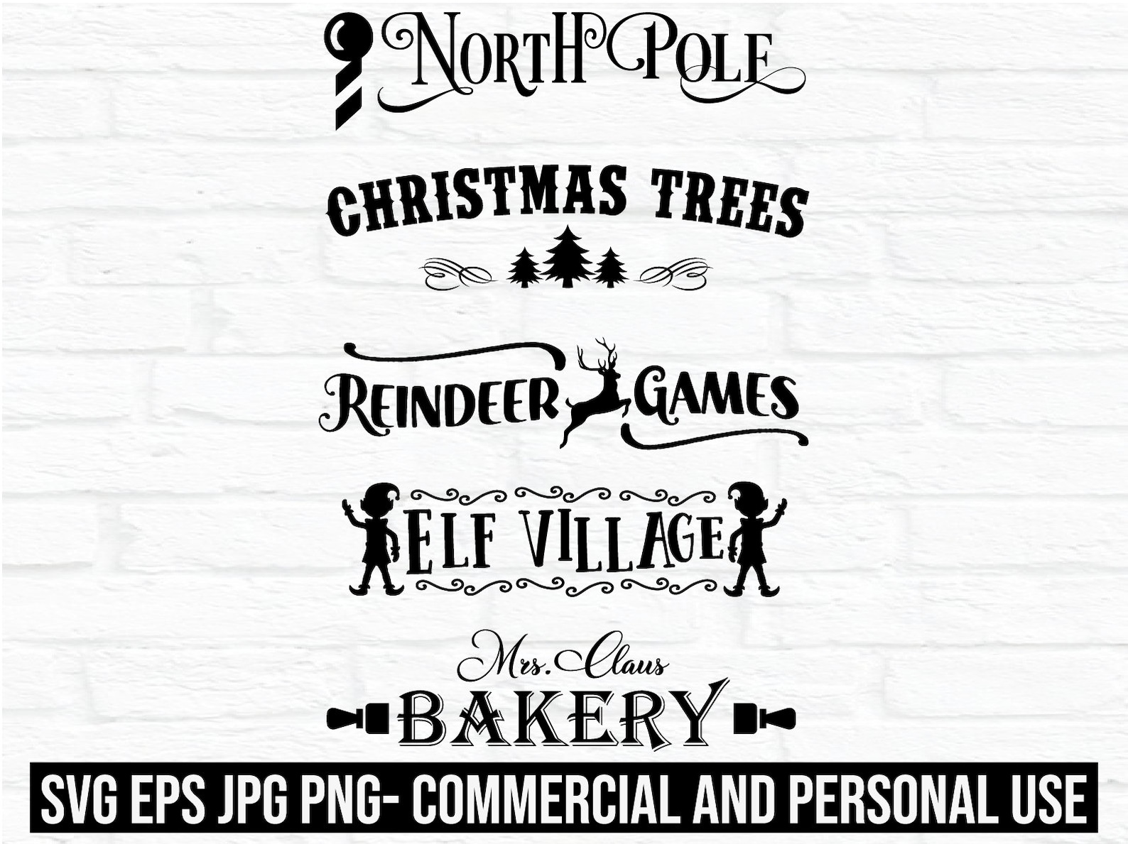 Christmas Direction Post Signs SVG Christmas Porch Signs Svg - Etsy