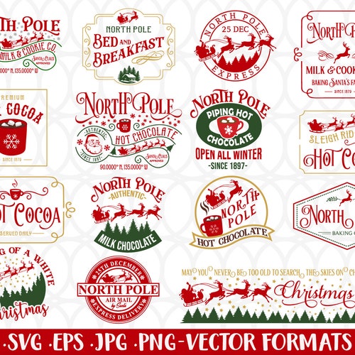 North Pole Svg Bundle Home Decor Png North Pole Hot - Etsy