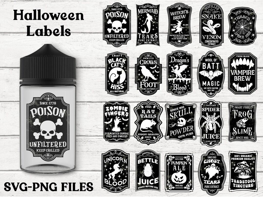 Halloween Potion Label SVG, Halloween SVG, Halloween Labels SVG ...