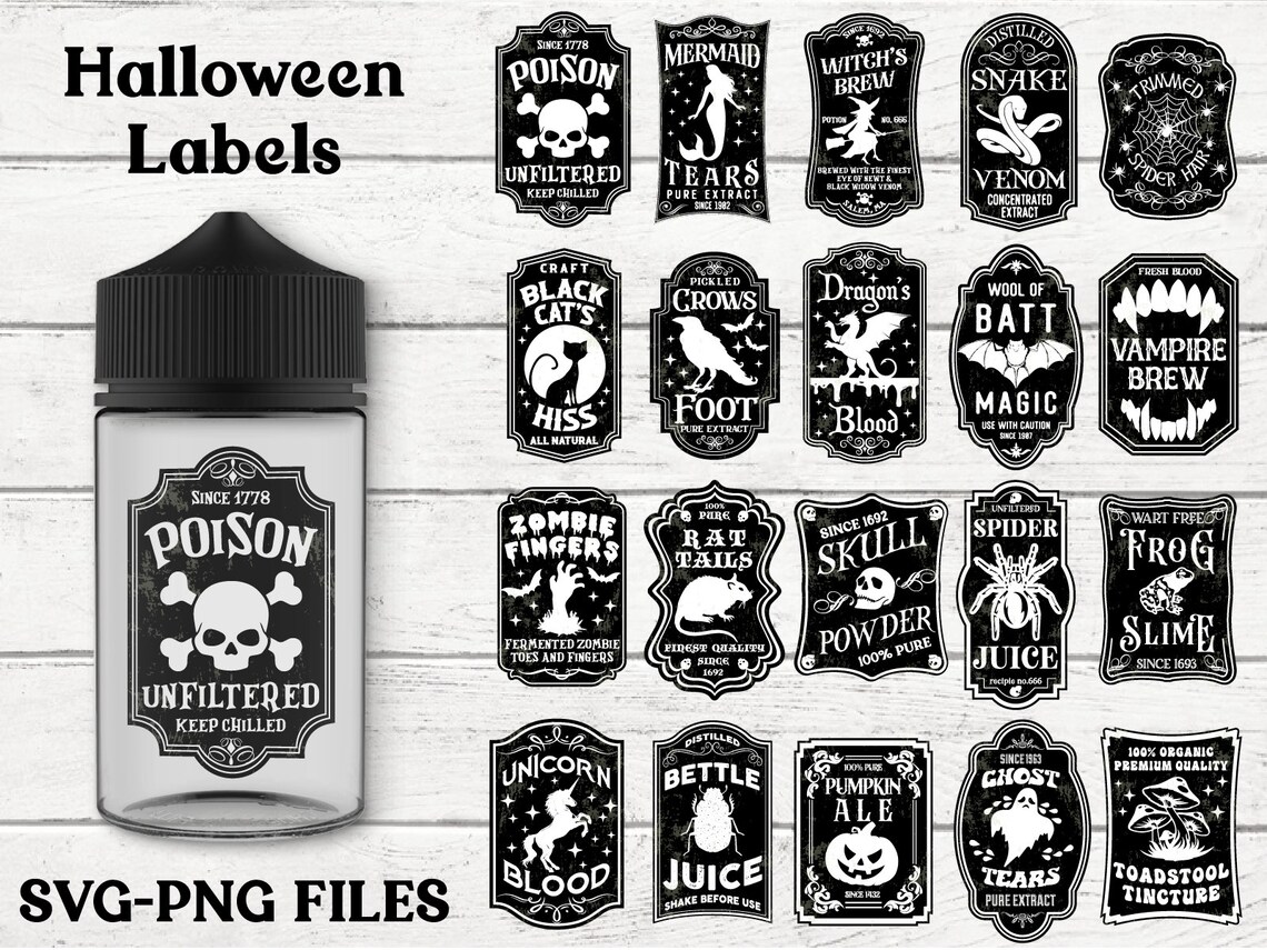 Halloween Potion Label SVG, Halloween SVG, Halloween Labels SVG ...