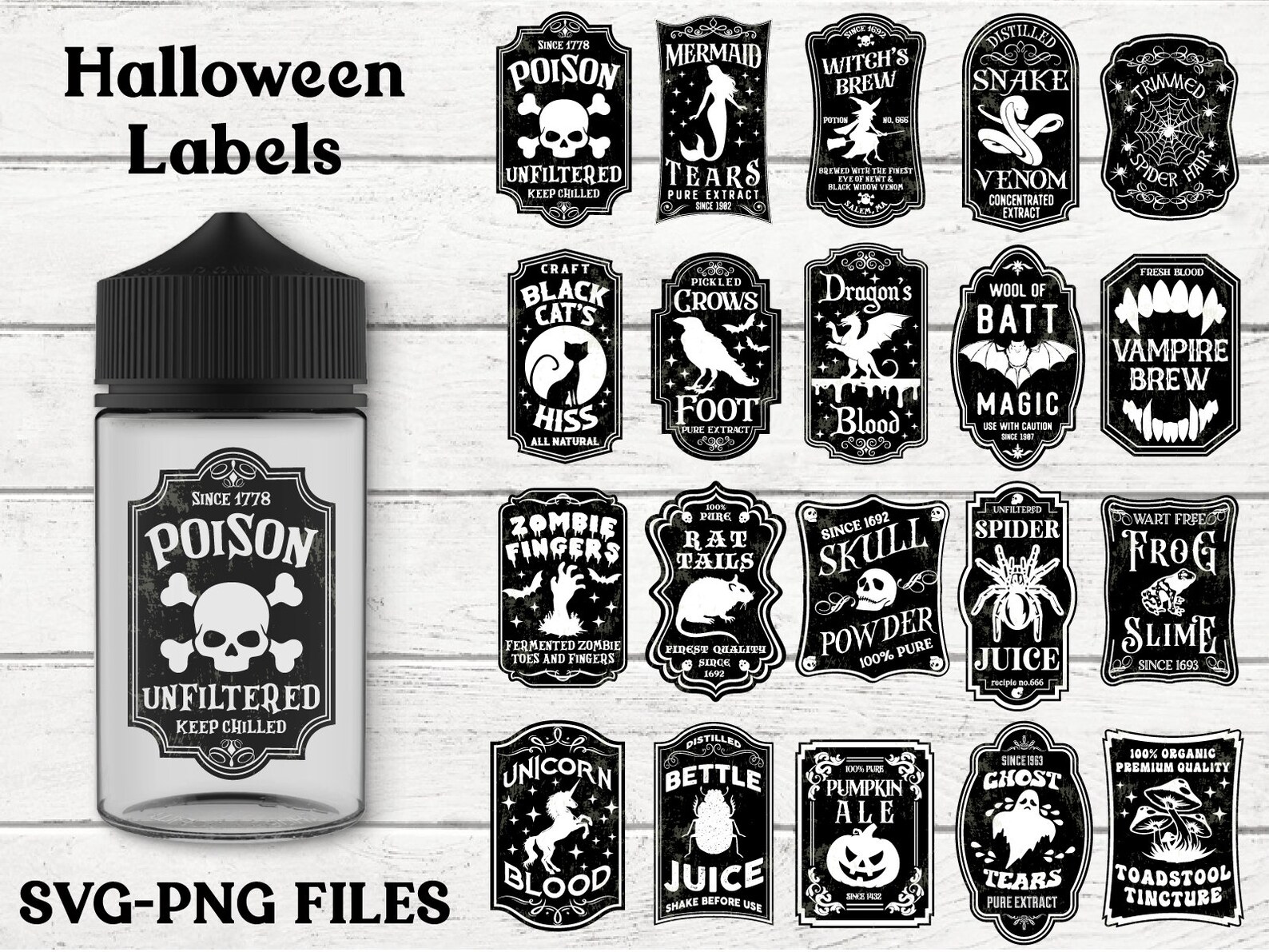 Halloween Potion Label SVG, Halloween SVG, Halloween Labels SVG ...