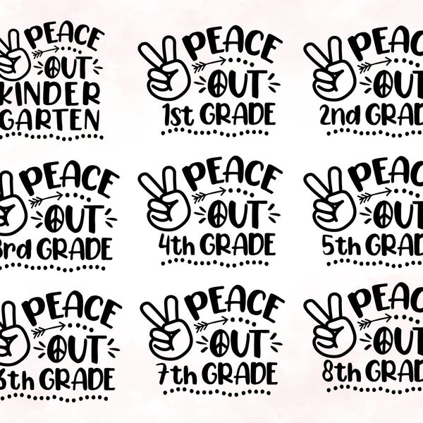 Peace Out Fifth Grade - Etsy