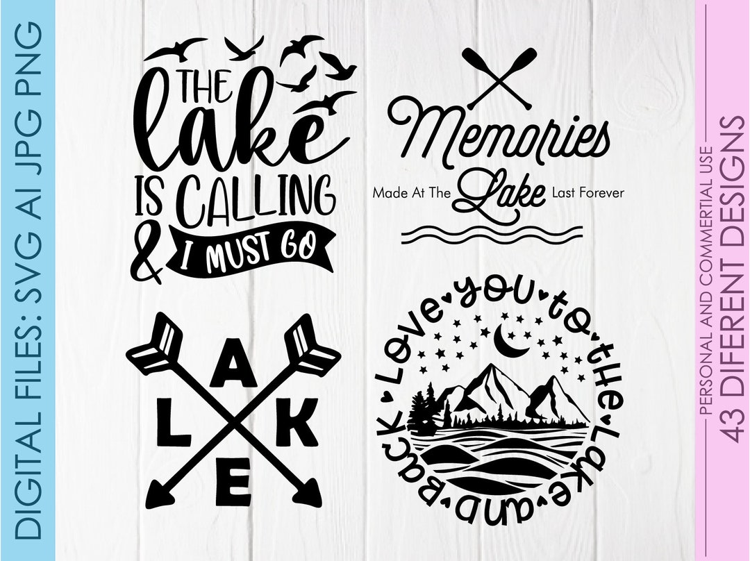 Lake Bundle Svg, Summer Svg Bundle, Lake is Calling Svg, Love Lake Svg ...