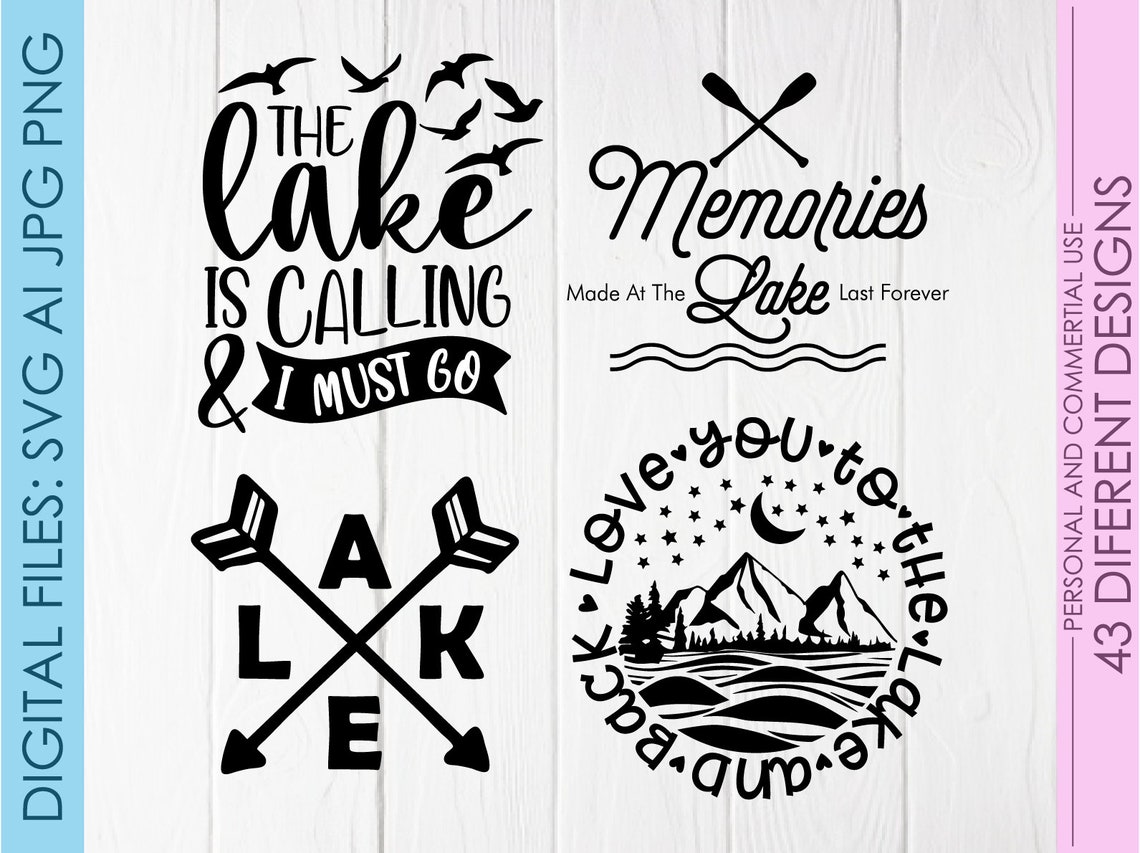 Lake Bundle Svg Summer Svg Bundle Lake is Calling Svg Love - Etsy