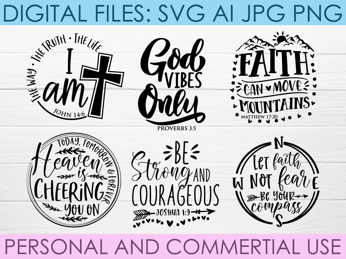 Religious Bundle Svg Christian Svg Faith Svg Christian | Etsy
