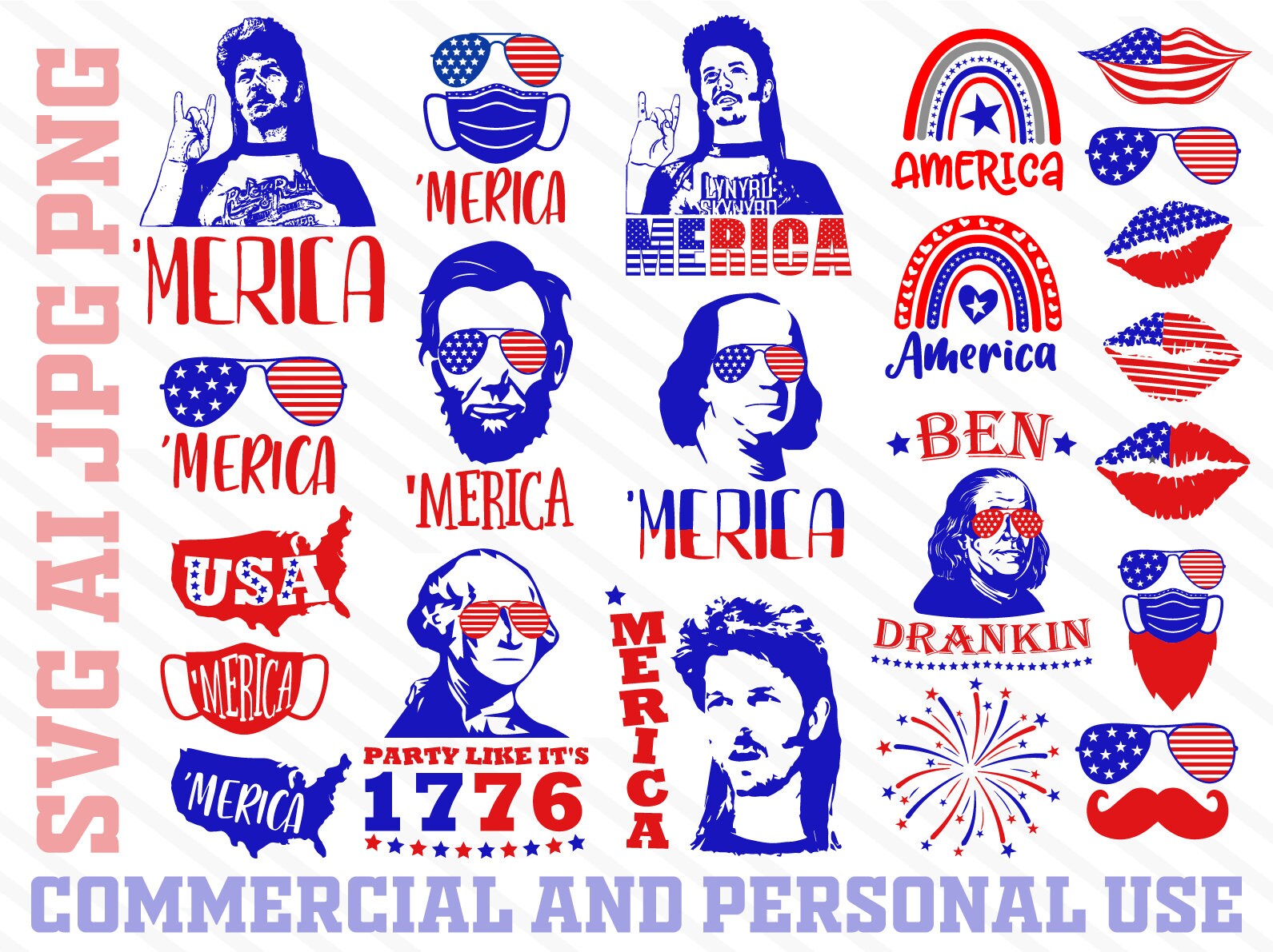 4th of July Bundle Svg, Independence Day, America, Patriotic Svg ...