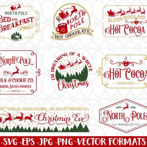 North Pole Svg Bundle Home Decor Png North Pole Hot - Etsy