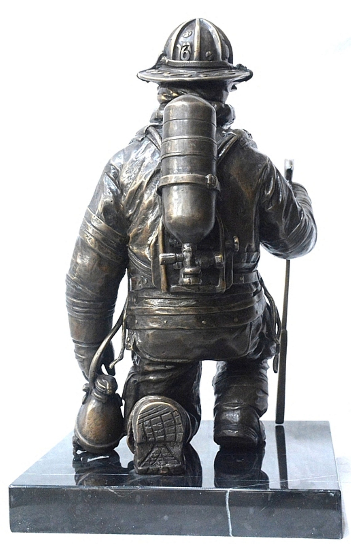 Bronze Firefighter Memorial Statue | Etsy