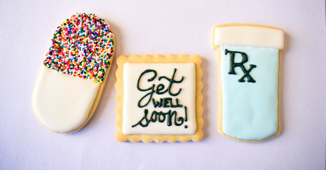 Get Well Soon Cookies, Cookie Gift Box - Etsy