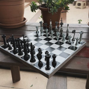 Spark Plug Chess Set | Real Car Engine Parts | Industrial Chess Board ...