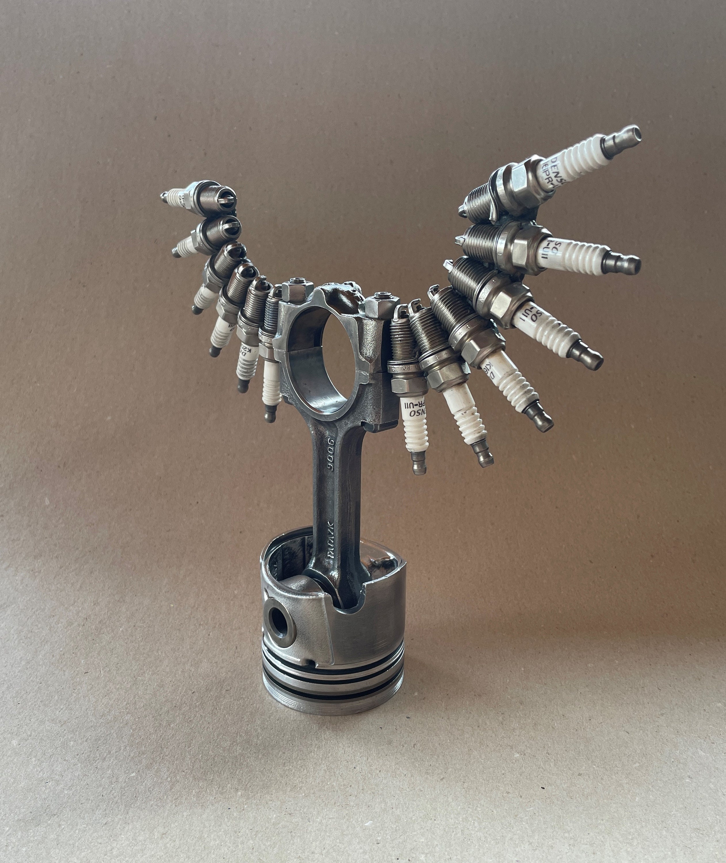 Decorative Piston With Spark Plug Wings / Real Car Engine Parts ...