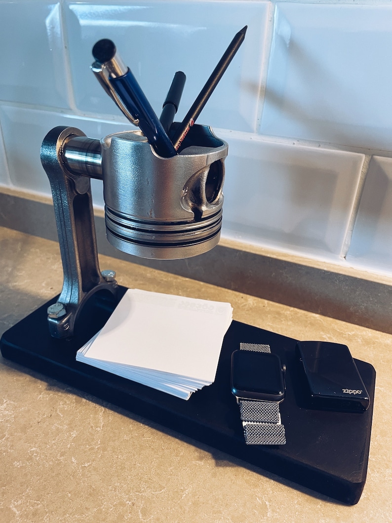 Personalized Piston Office Pen Holder / Real Car Engine Parts - Etsy