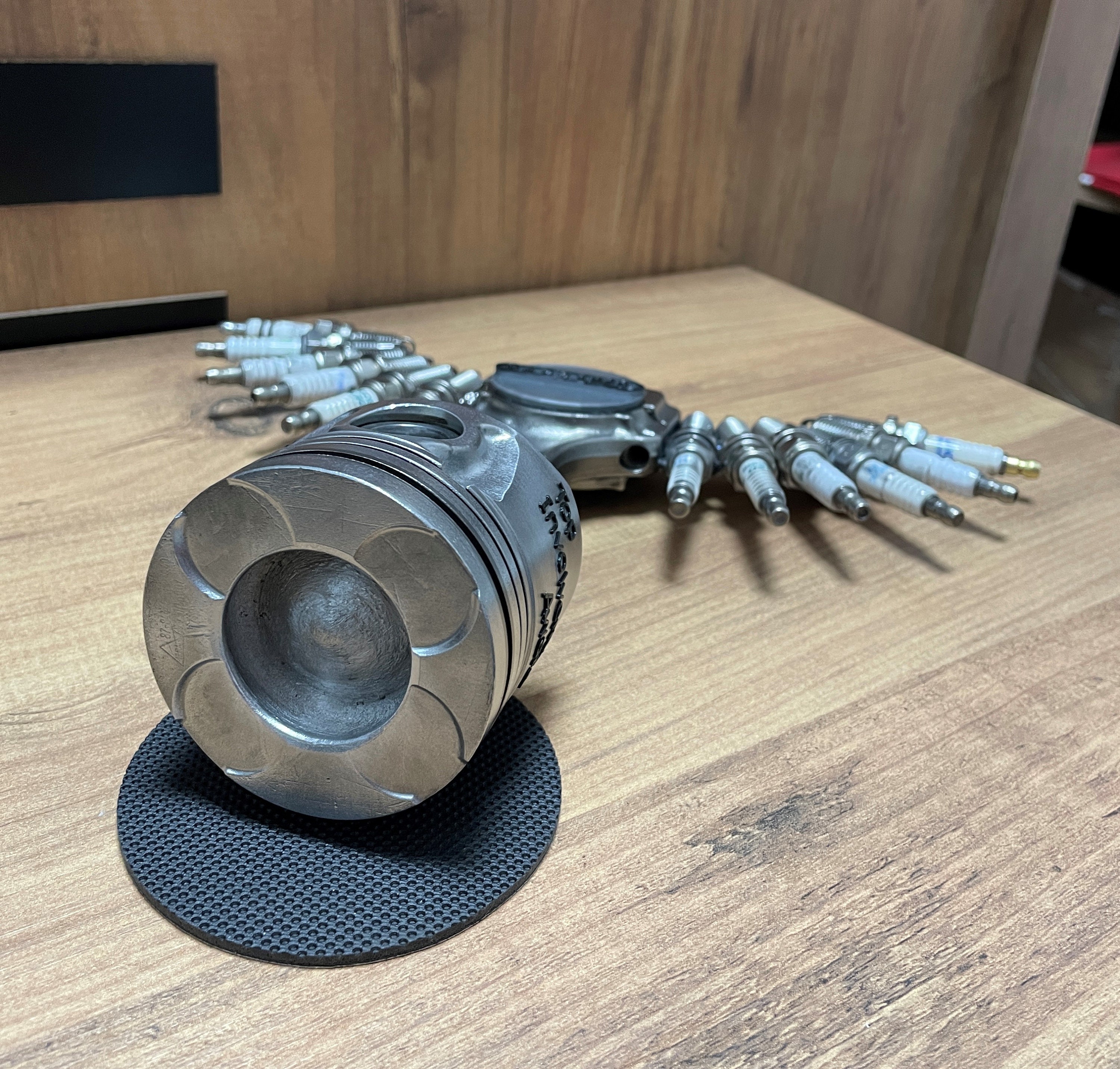 Piston CUP / Real Car Engine Parts / Decorative Piston With Spark Plug ...