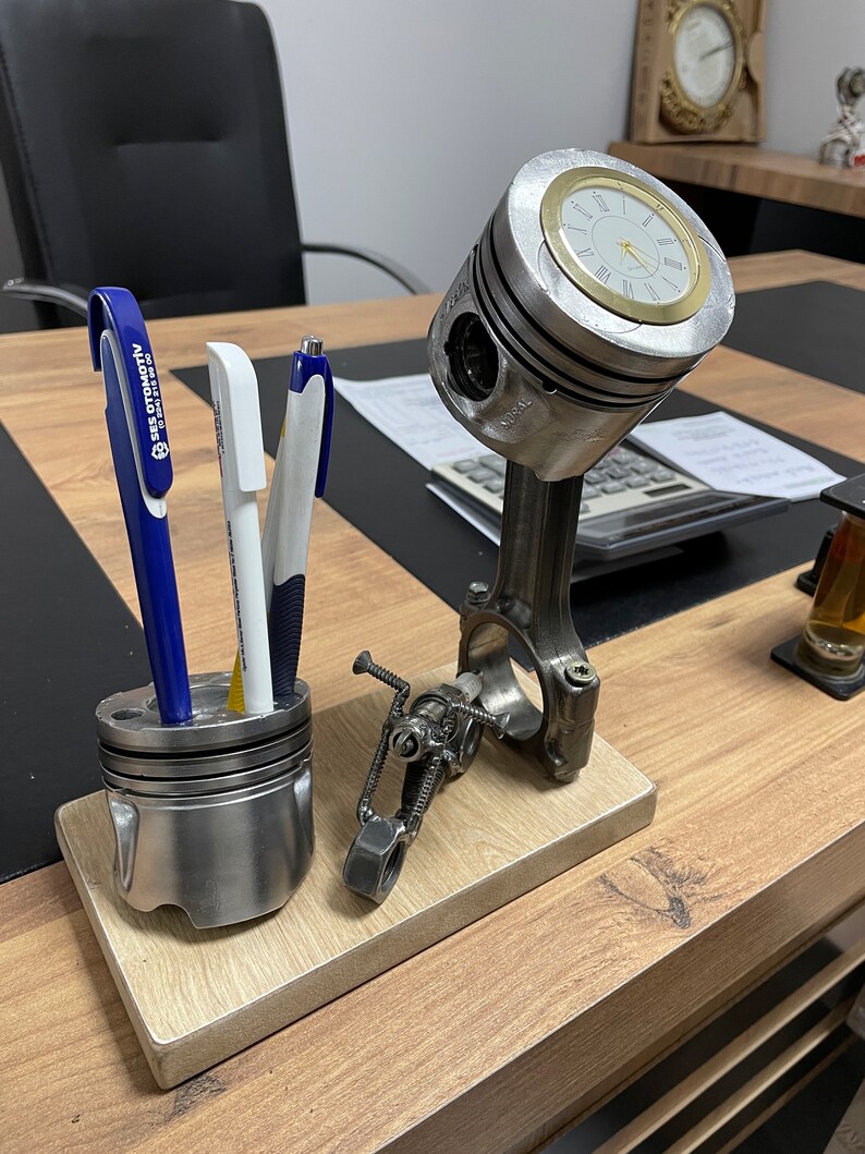 Piston Clock / Real Car Engine Parts / Piston Trinket / Wooden - Etsy