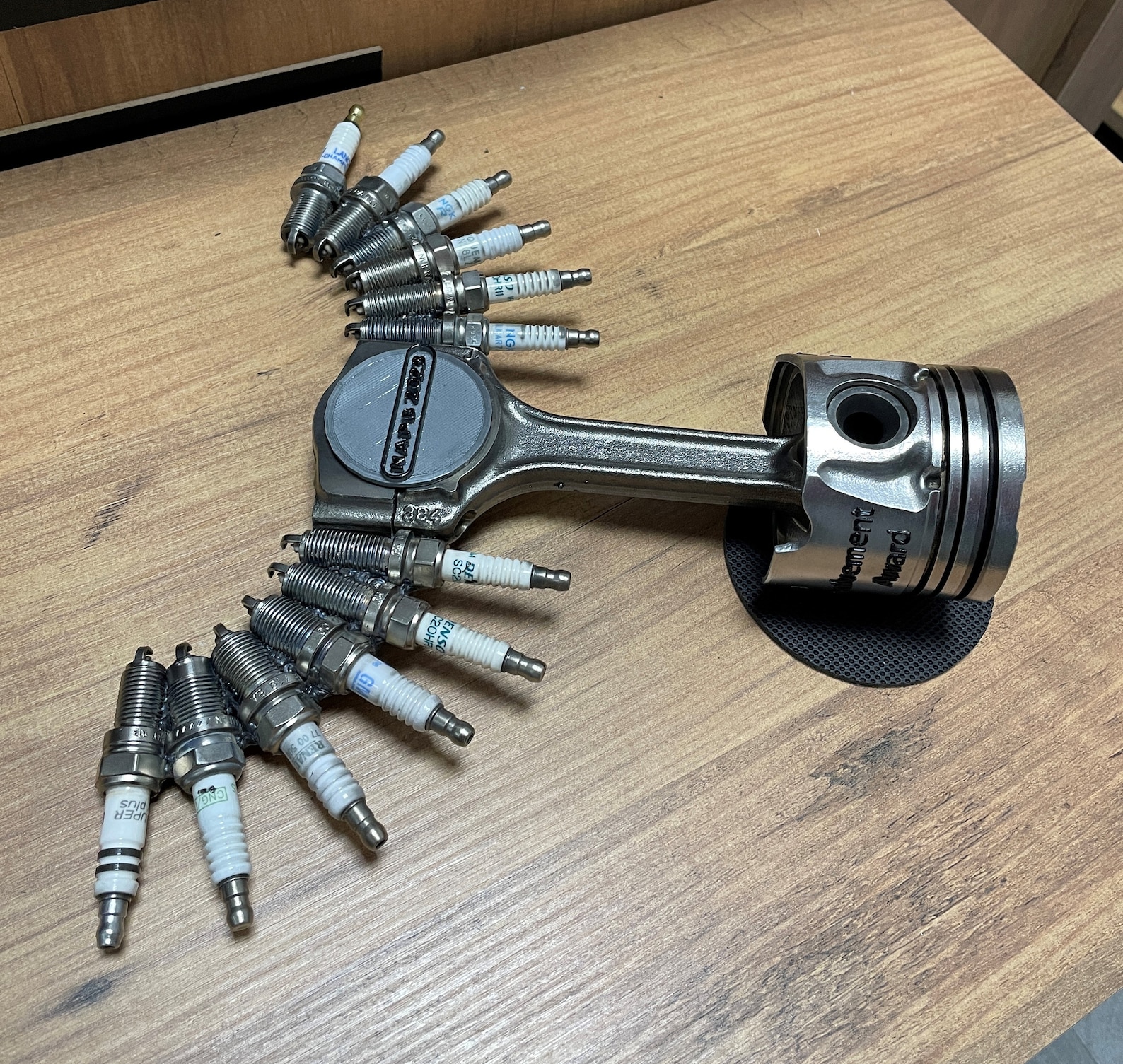 Piston CUP / Real Car Engine Parts / Decorative Piston With Spark Plug ...