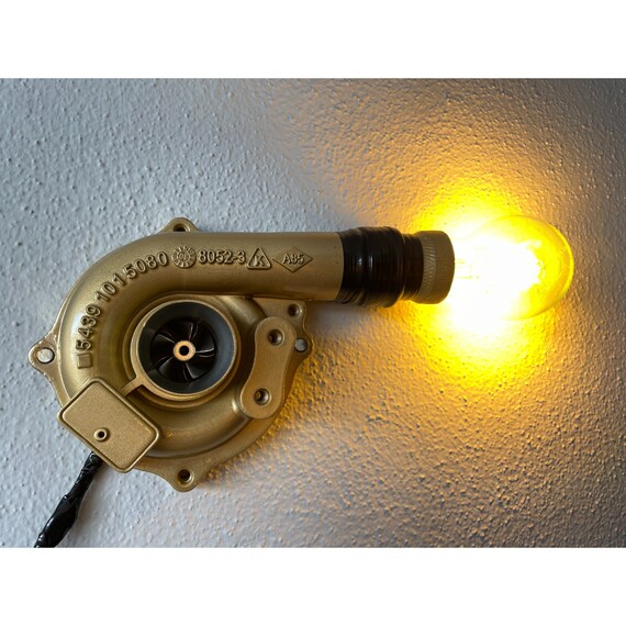 Gold Turbocharger Lamp / Real Car Engine Parts / Turbocharger - Etsy