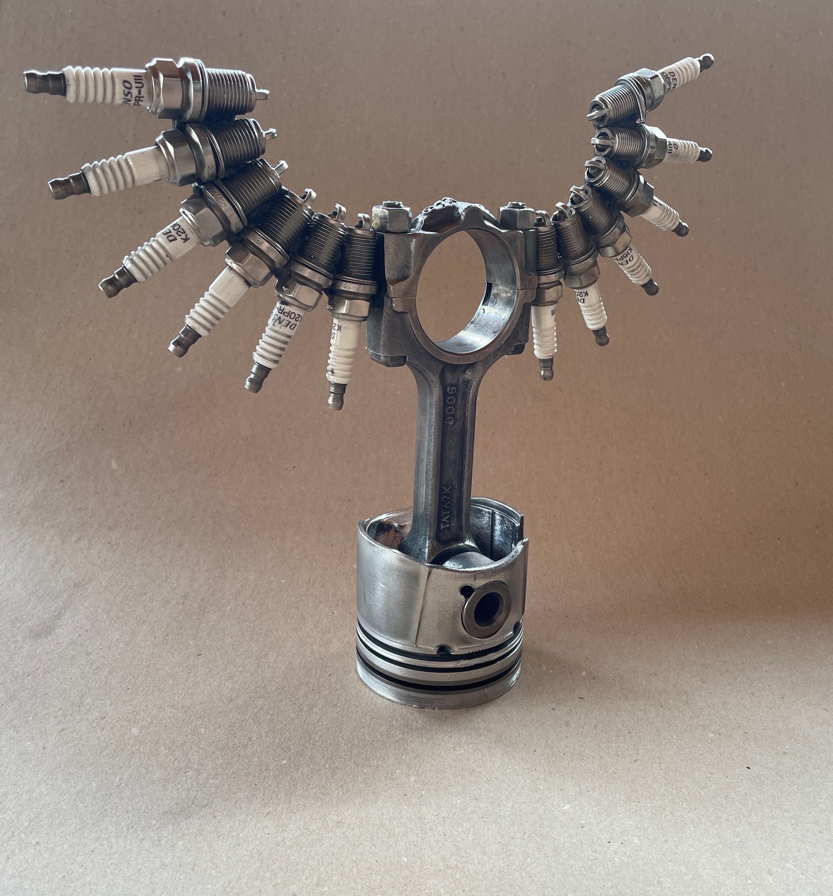 Decorative Piston With Spark Plug Wings / Real Car Engine Parts ...