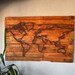World Map With Screws / Completely Handmade / Reclaimed Wood / String ...
