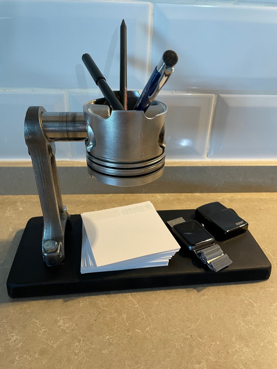 Personalized Piston Office Pen Holder / Real Car Engine Parts - Etsy