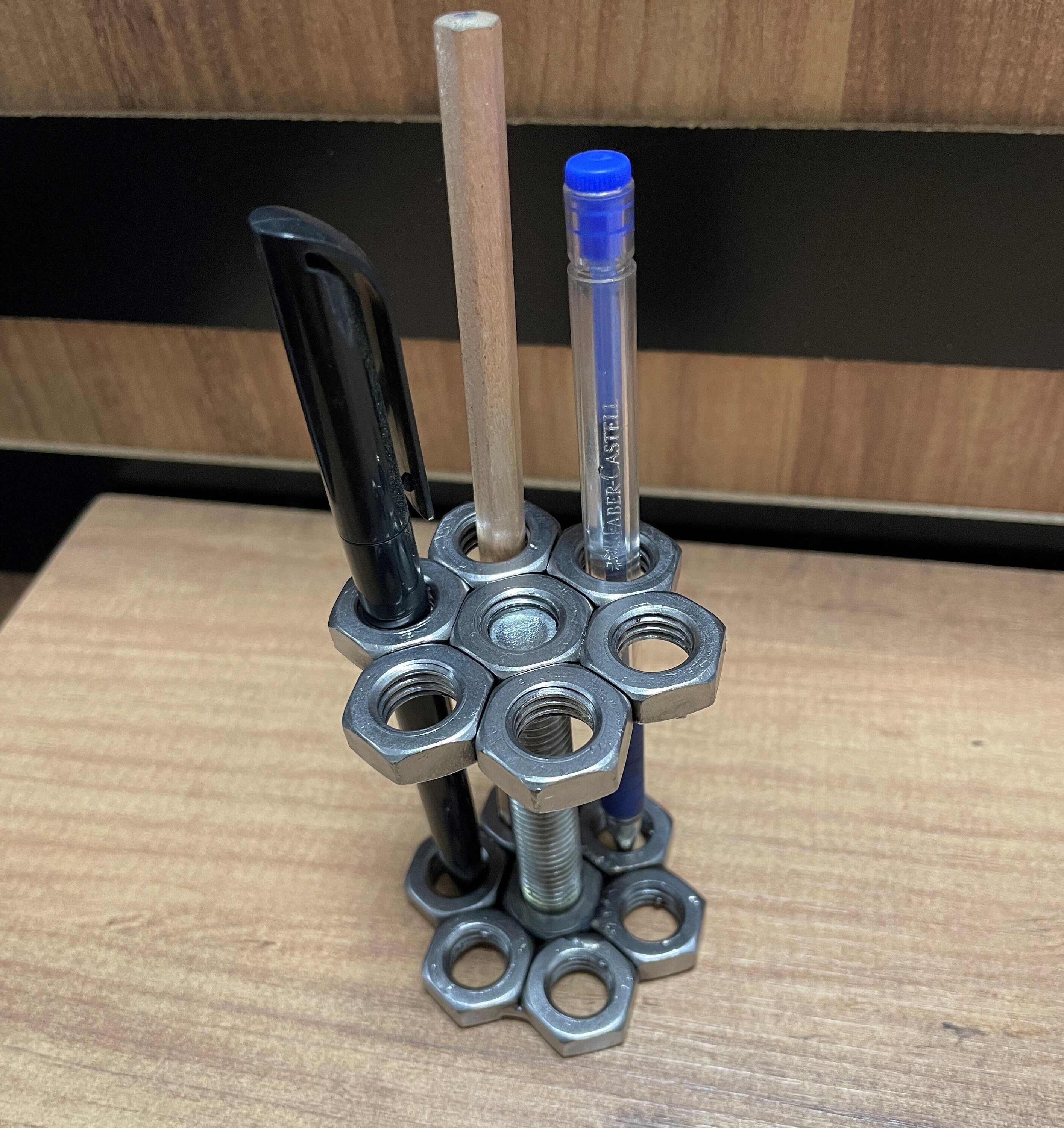 Pen Holder From Nuts and Bolts / Real Car Engine Parts / Car - Etsy UK