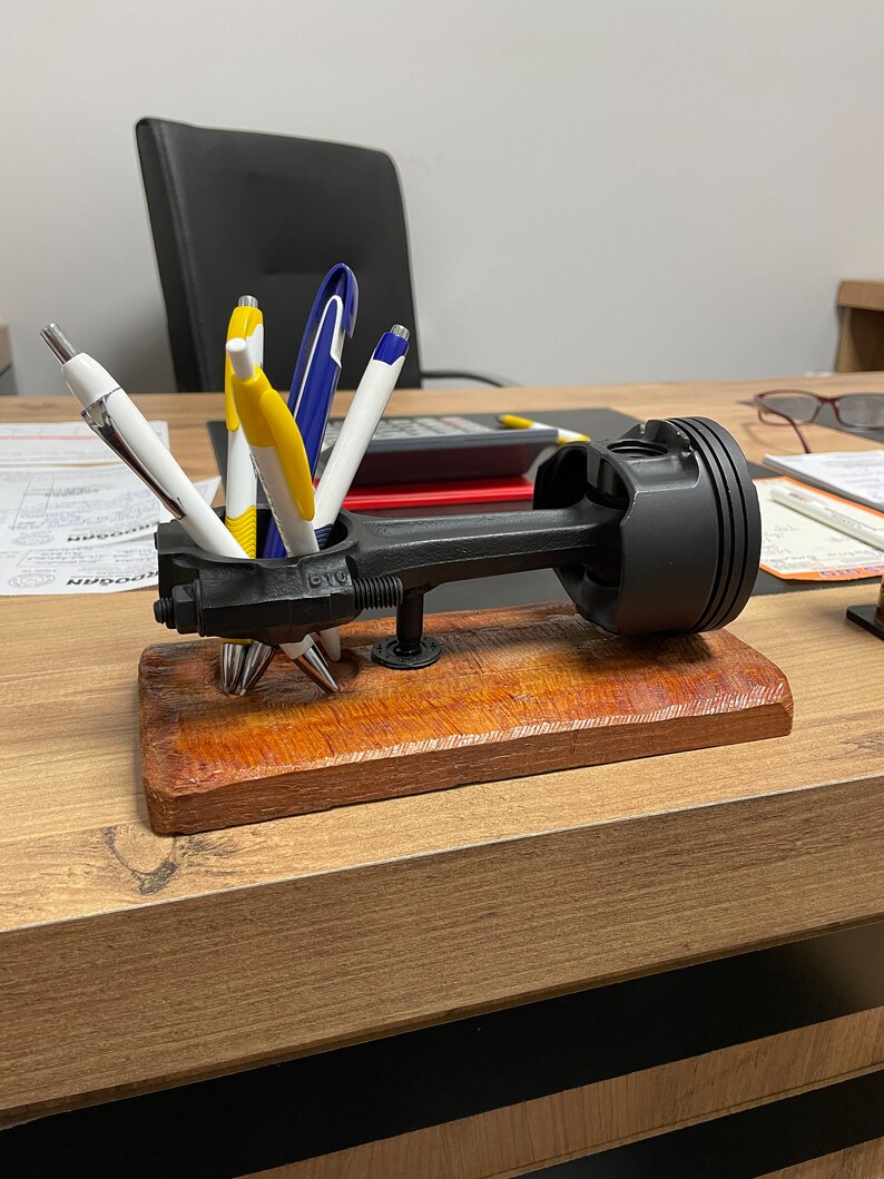 Piston Pen Holder / Real Car Engine Parts / Piston Pencil Case / Piston ...