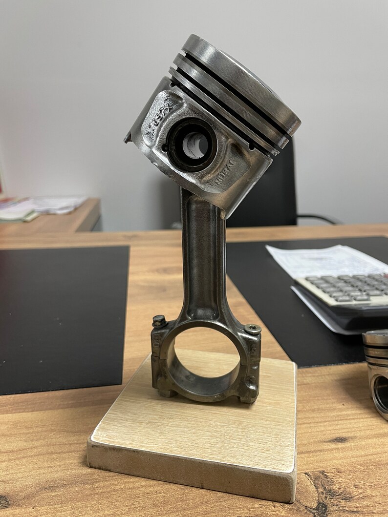 Piston Clock / Wooden Based Piston Clock / Real Car Engine Parts ...