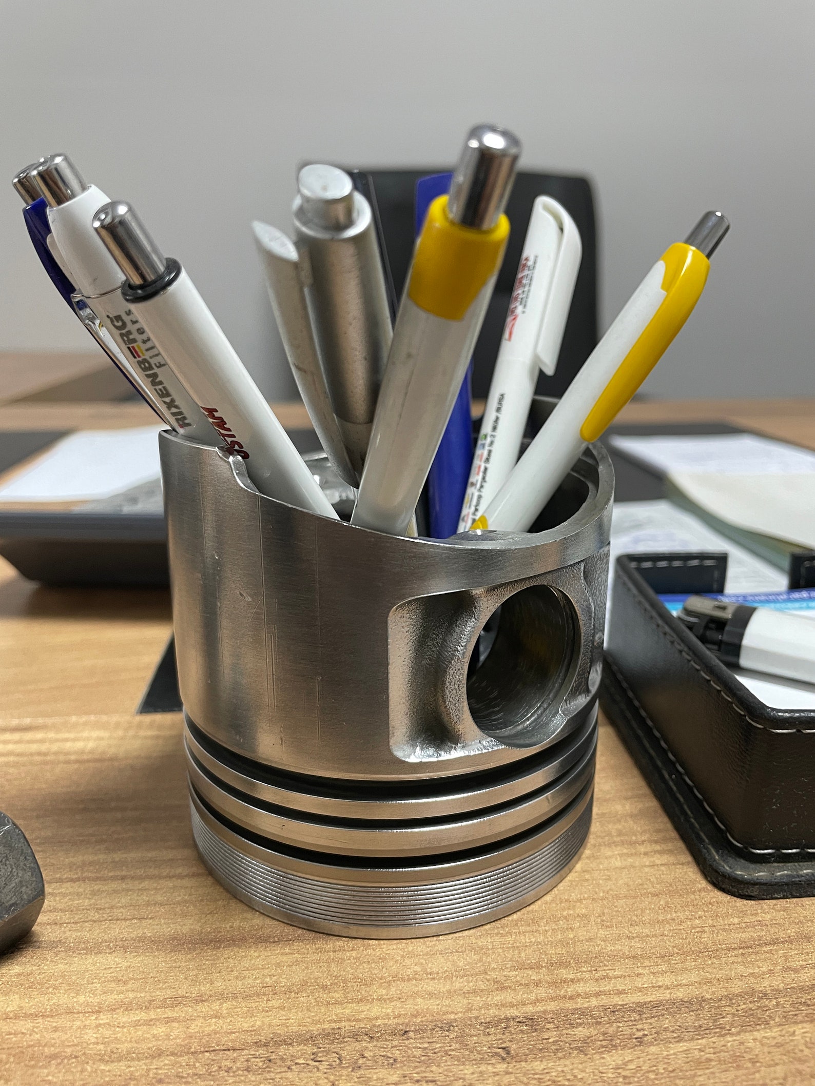 Piston Pen Holder | Real Car Engine Parts | Desk Organizer - Etsy