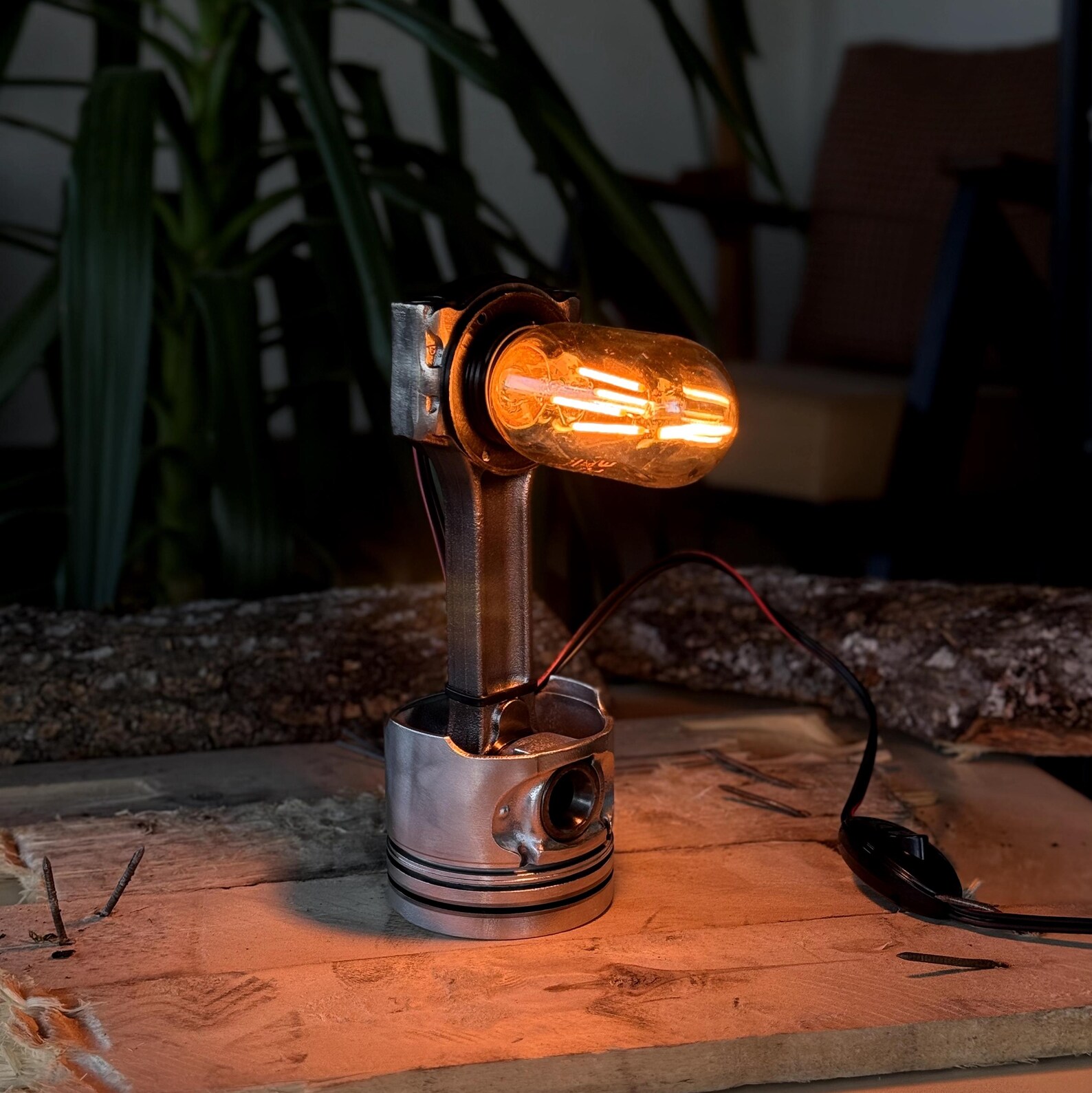 Piston Lamp / Real Car Engine Parts / Piston Table-shelf Lamp ...