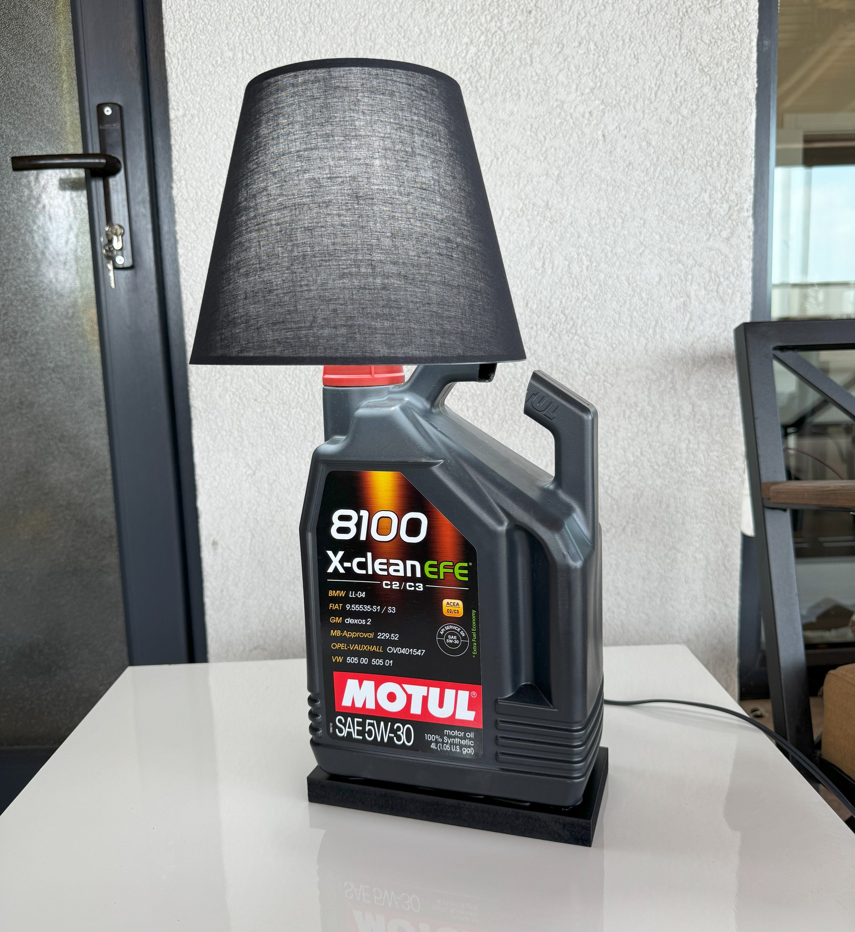 Motor Oil Bottle Lamp / Real Car Engine Parts / Upcycling / Handmade ...