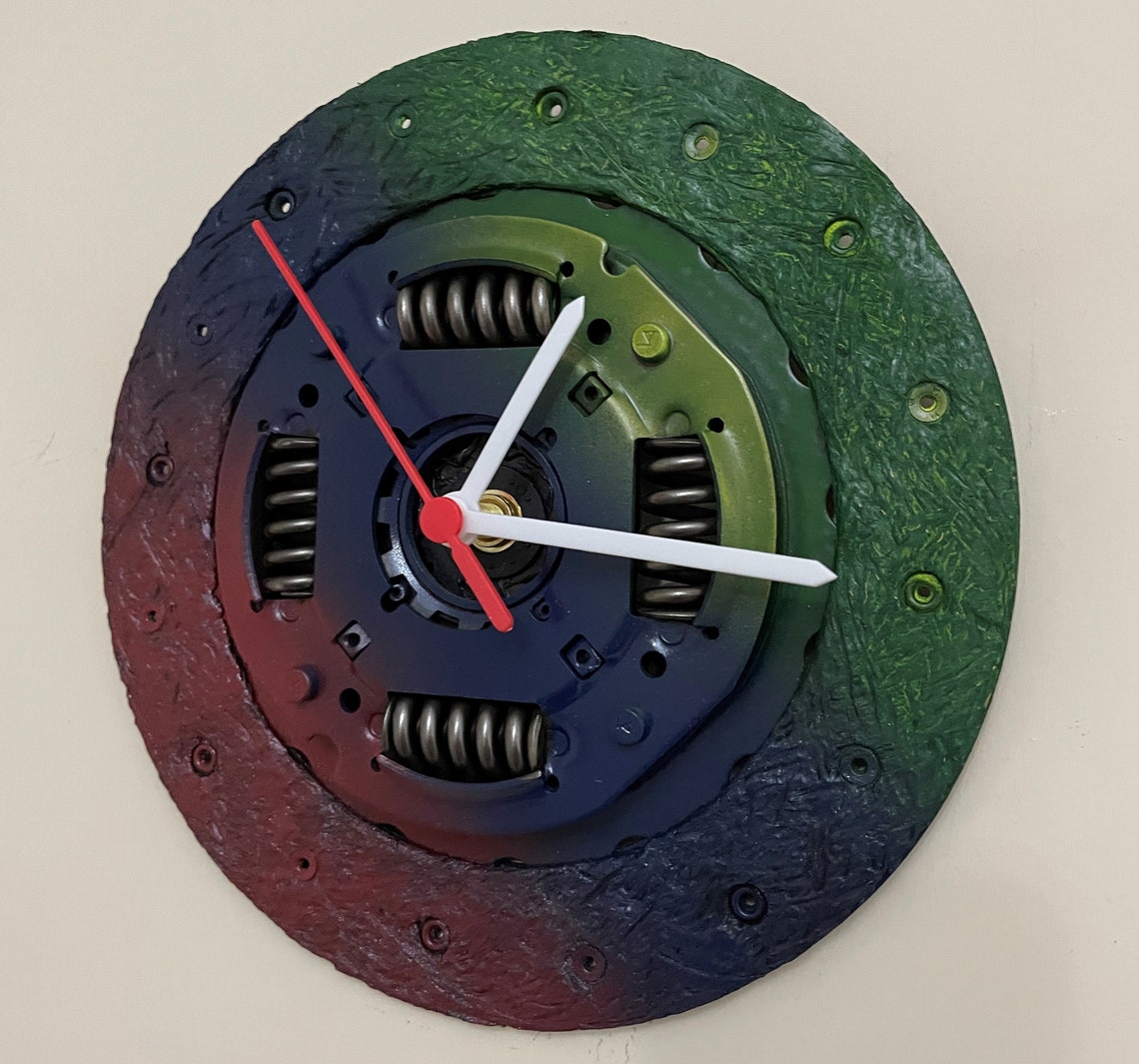Personalized Clutch Clock / Real Car Engine Parts / - Etsy