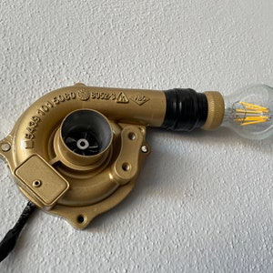 Gold Turbocharger Lamp / Real Car Engine Parts / Turbocharger Wall Lamp ...