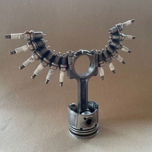 Decorative Piston With Spark Plug Wings / Real Car Engine Parts ...