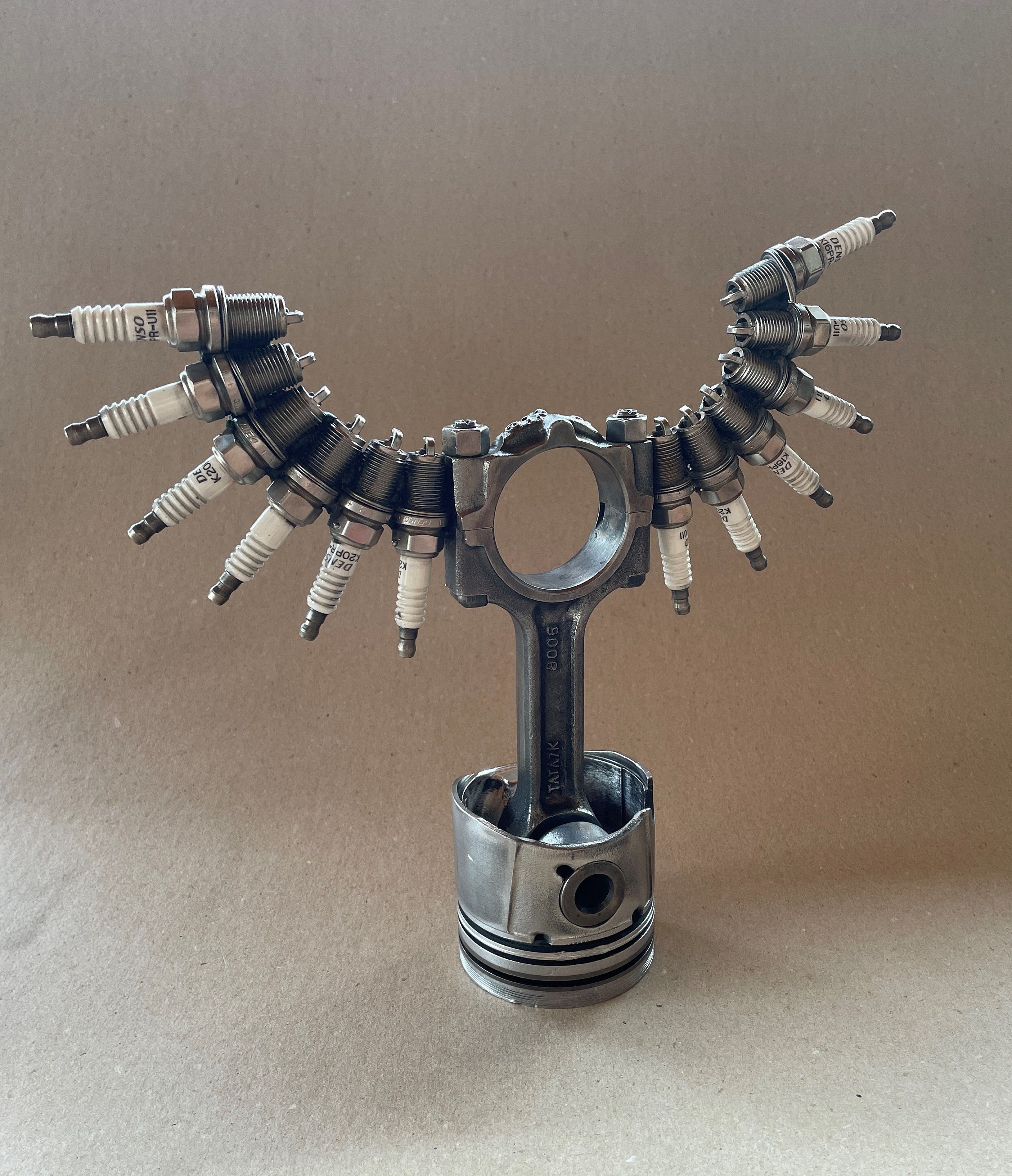 Decorative Piston With Spark Plug Wings / Real Car Engine Parts ...