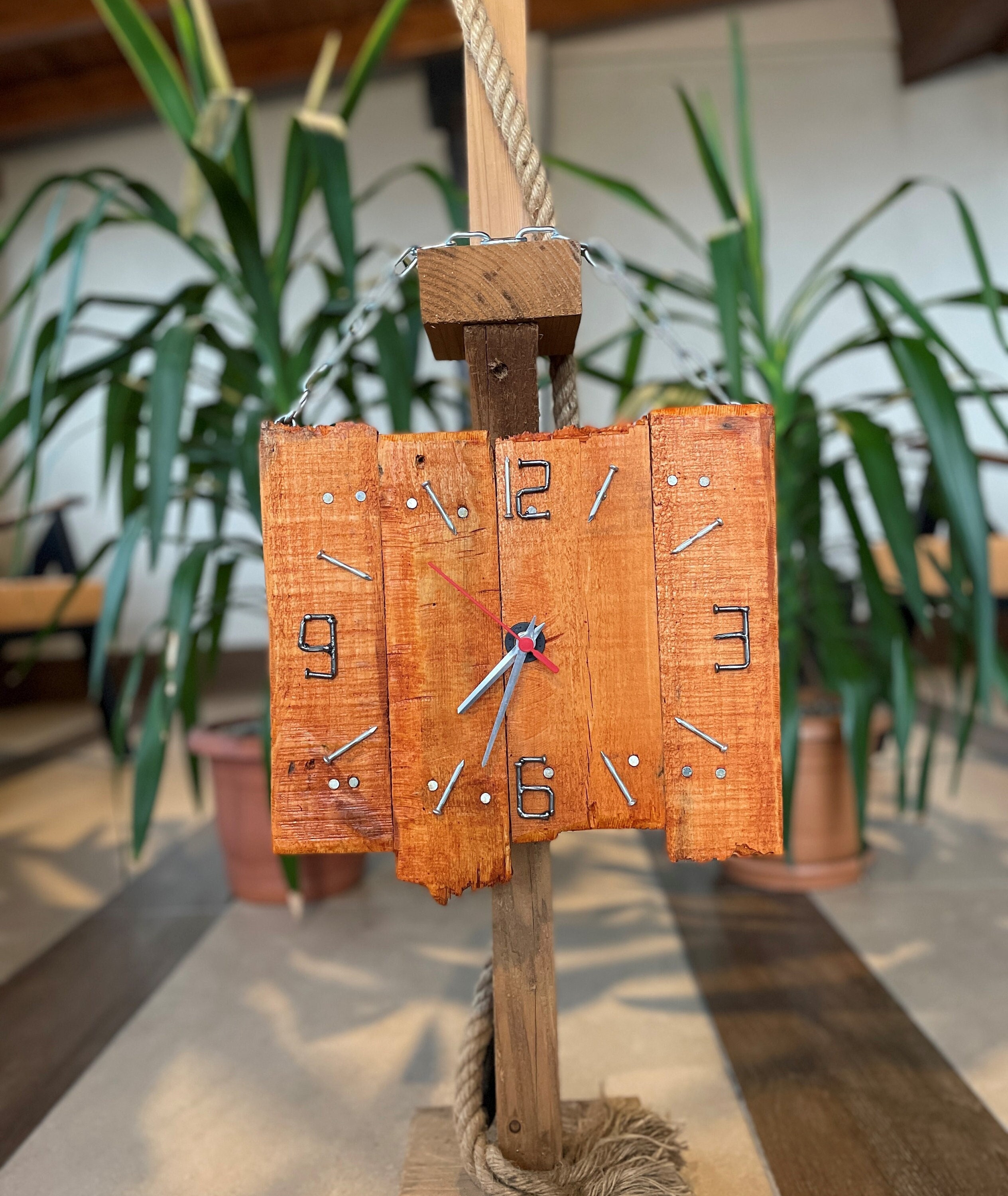 Handmade Wooden Clock / Custom Made Vintage Wood Wall Clock / - Etsy