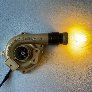 Gold Turbocharger Lamp / Real Car Engine Parts / Turbocharger Wall Lamp ...