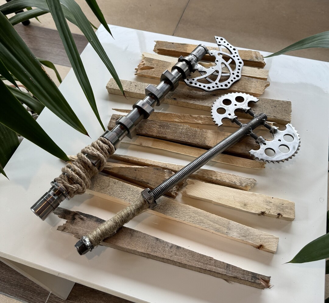 VIKING AXES SET / Custom Battle Axe / From Camshaft and Eccentric Gear ...