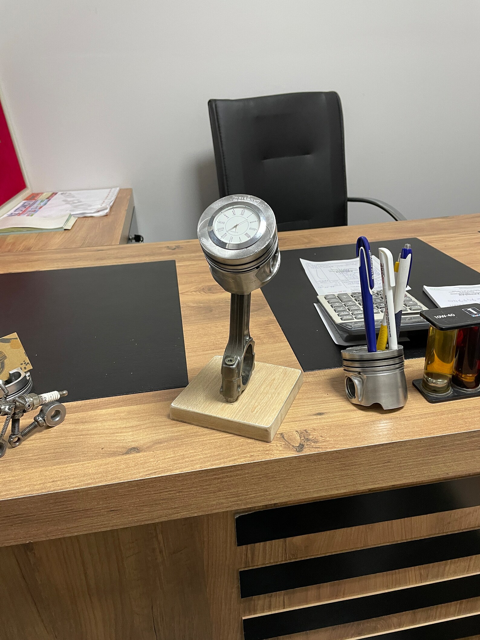 Piston Clock / Wooden Based Piston Clock / Real Car Engine - Etsy