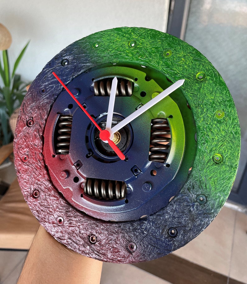 Personalized Clutch Clock / Real Car Engine Parts / Personalized - Etsy