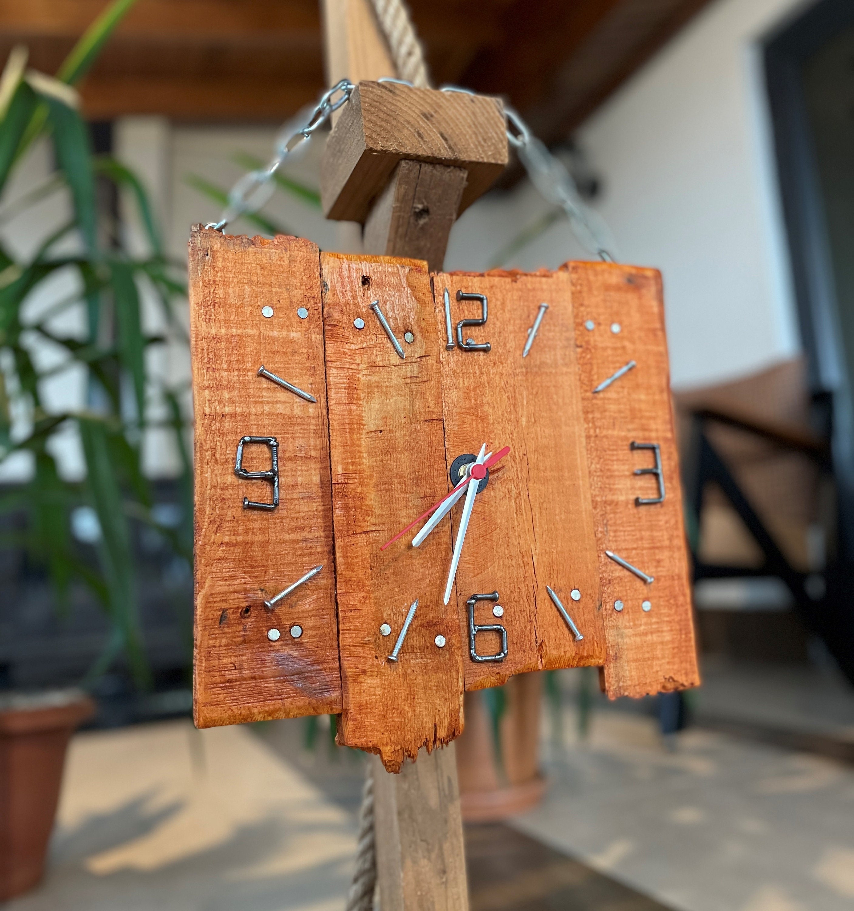 Handmade Wooden Clock / Custom Made Vintage Wood Wall Clock / - Etsy