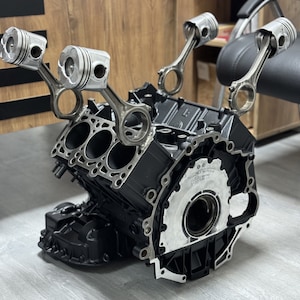 V6 Engine Block Table // Customizable Man Cave Furniture // Handmade ...