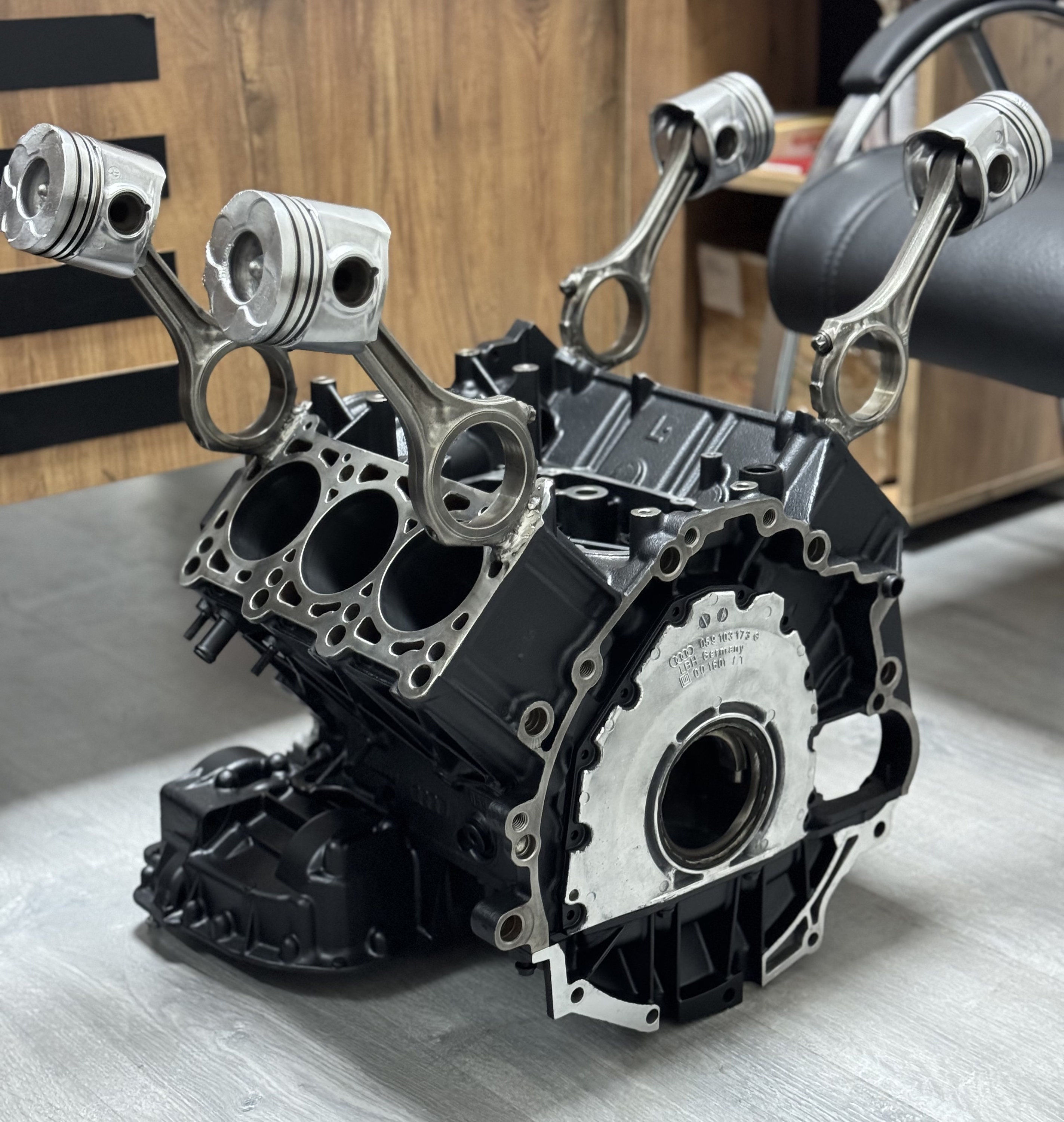 V6 Engine Block Table // Customizable Man Cave Furniture // Handmade ...